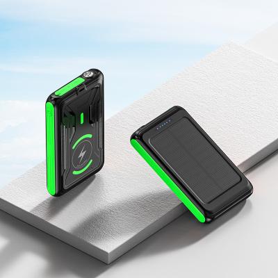China Banco de energía solar magnético portátil impermeable con capacidad de 5000 MAH y pantalla LED en venta