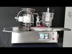 Vial filling and capping machine