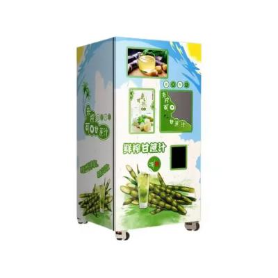 China Fresh Sugar Cane Vending Machine Automatic Cleaning System Fruit Juice Vending Machine for sale