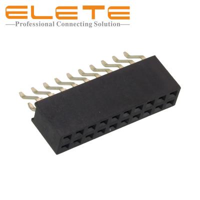 China 2.54mm Female Header, 20 Position Header Connector Surface Mount, Right Angle Replace to 6101XX24922 for sale