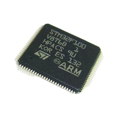 Cina Nel chip di riserva STM32F100V8T6B dei circuiti integrati CI dell'ISTANTANEO 100LQFP di IC MCU 32BIT 64KB dei microcontroller in vendita