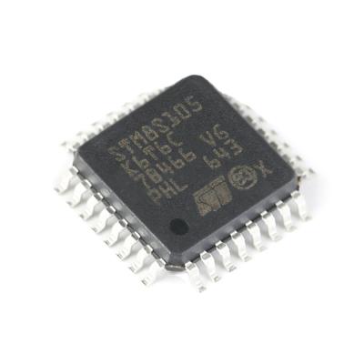 China Nos circuitos integrados 32LQFP STM8S105K6T6C componentes eletrônicos INSTANTÂNEOS conservados em estoque de IC MCU 8BIT 32KB dos microcontroladores à venda