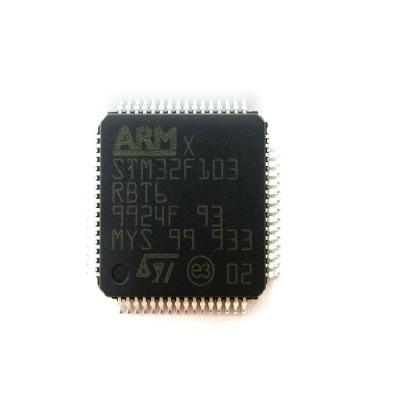 China Pino 2.5v/3.3v 64 Lqfp CI instantâneo de 32 bits do M3 Risc 128kb do braço Stm32f1 de STM32F103RBT6 Mcu à venda