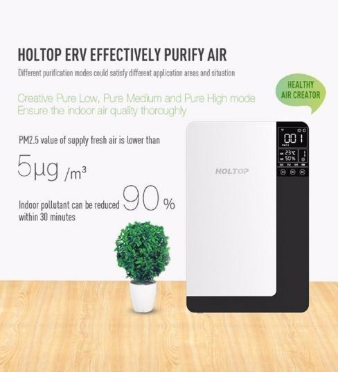 Quality Hot Sale Wall Mounted Series Wall Mounted ERV Energy Recovery Ventilation With PM2.5 Filter Version for sale