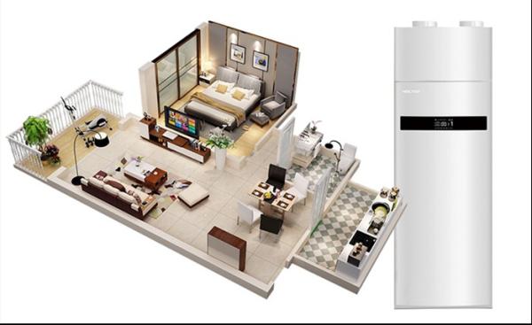Quality Small Residential Floor Standing Energy Recovery Ventilation Duct Fresh Air ERV System for sale