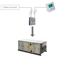 Quality Integrated Suspended Air Handling Unit AHU With Heat Recovery System 2000m3/h for sale