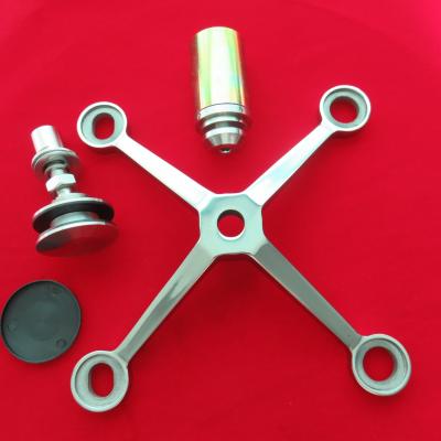 China Glass Curtain Wall Glass Spider 4 Arm Satin Finish glass canopy glass partition for sale