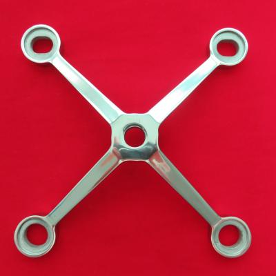 China Glass Curtain Wall Glass Spider 4 Arm Brush Finish glass canopy glass partition for sale