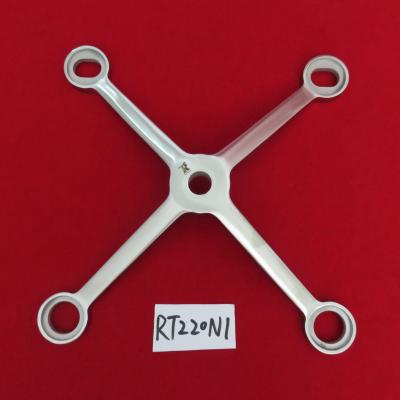 China Glass Curtain Wall Glass Spider 4 Arm Brush Finish glass canopy glass partition for sale