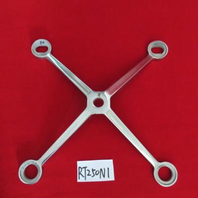 China Glass Curtain Wall Glass Spider 4 Arm Polish surface glass canopy glass partition for sale
