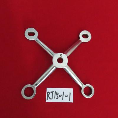 China Glass Curtain Wall Glass Spider 4 Arm Polish surface glass canopy glass partition for sale