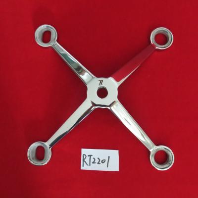 China Glass Spider routel connector 4 Arm OEM factory nice design curved for sale