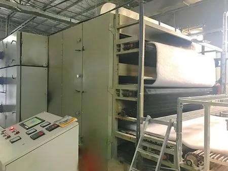 Quality 3layer hot air through type oven for spray bond nonwoven soft wadding for sale