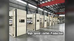 Nonwoven synthetic leather substrate needle punching production line