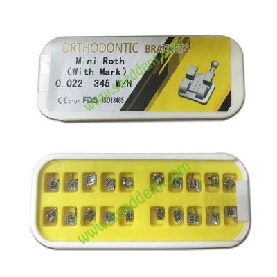 China Orthodontic Metal Bracket Mini Roth (with mark) 0.022 345W/H for sale