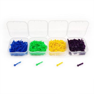 China Dental Plastic Wedges with hole single packing 4 colors S blue M green L yellow XL pruple 100pcs/box for sale