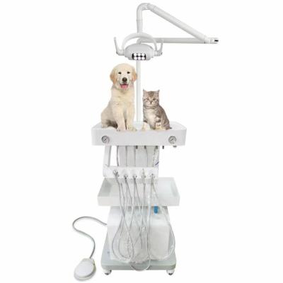 China Dental Lab Products Veterinary Medical Equipments Mobile Dental Unit with LED Light / Dental Trolley with Air Pump for sale