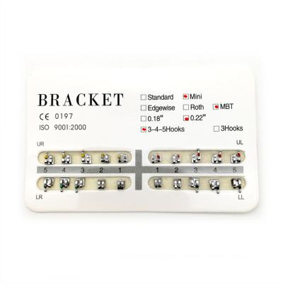 China Dental Roth metal card / MBT / Edgewise Metal Bracket Card Packing / Orthodontic Bracket for sale