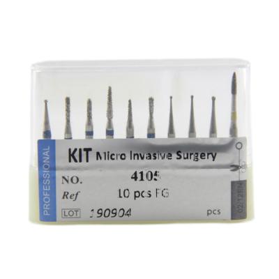 China Dental Micro Invasive Surgery Kit / Dental Diamond Burs 4105 Kit / Dental FG Burs for sale