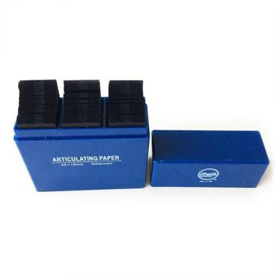 China Dental Straight Type Blue Or Red Articulating Paper 55*18mm 300 Sheets / Occluding Paper for sale