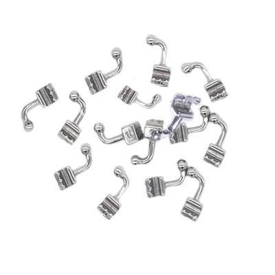 China Dental Orthodontic 90 Degree Bending Crimpable Hook Stainless Steel Left Right 10pcs/bag for sale