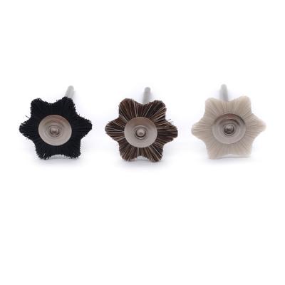 China Dental Laboratory Rotary Polishing Brush HP Shank Wheel Shape Brush for sale