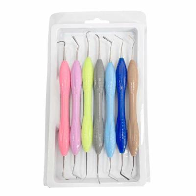 China Dental resin filling instruments Composite Resin Filling Spatula Instrument Restoration Resin Filler Kit 7PCS/KIT for sale