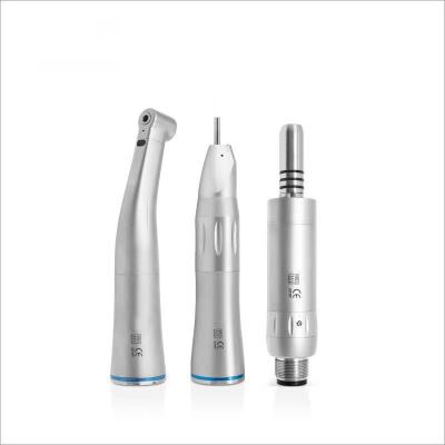 China Dental Internal water spray Fiber optic low speed kit with 1:1 contra angle with E-generator air motor for sale