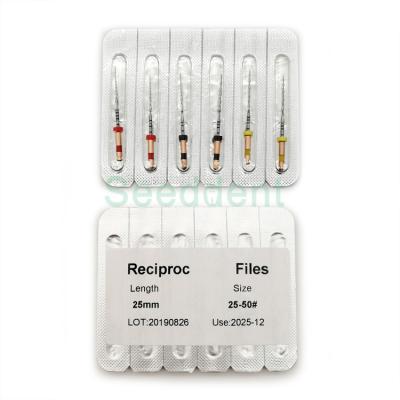 China Dental Endo Niti RECIPROC files 6pcs/pack SE-F014-6 for sale