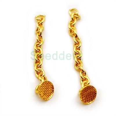China Orthodontic Round Mesh Base Gold-plating Lingual Button Chain / Orthodontic Golden Lingual Button Chain SE-O109 for sale