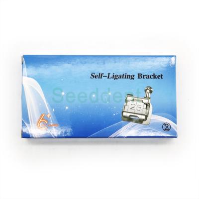 China Orthodontic Bondable Mesh Base Metal Self-Ligating Bracket with Buccal Tube / Dental Orthodontic Self-ligating Bracket for sale