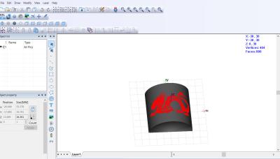 Cina 3D software della marcatura dell'involucro/laser, software dell'incisione laser per incisione 3D in vendita