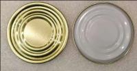 Quality 214D Tinplate Lid 70mm Bottom End External Golden Internal White For Beverage for sale