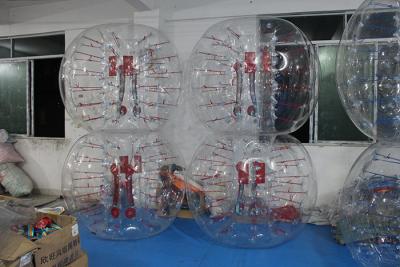 China Duidelijk opblaasbaar de bellenvoetbal 0.8mm van de bumperbal de diameter van pvc 1.5m Te koop