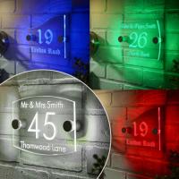 Quality House Number Sign LED Acrylic Signage Ad Signage Office Door Plate Hotel Door for sale