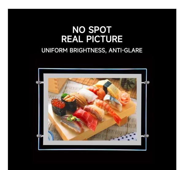 Quality Landscape Real Estate Window Hanging Display Office A4 Advertising Led Light Box for sale