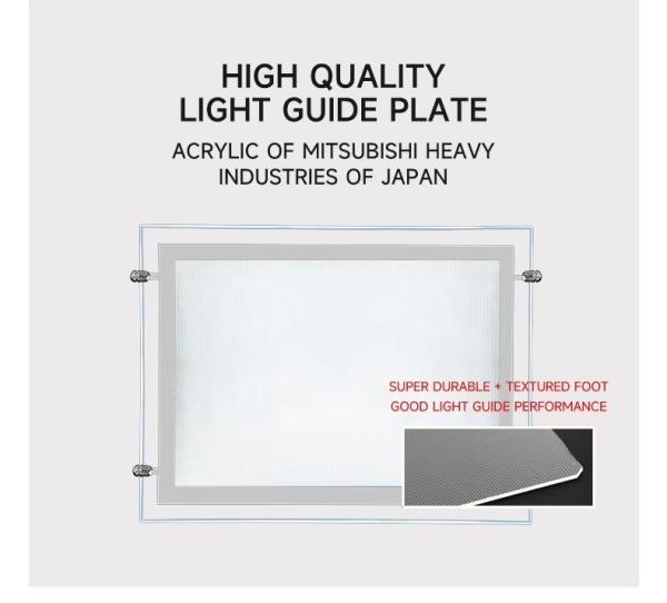 Quality Landscape Real Estate Window Hanging Display Office A4 Advertising Led Light Box for sale