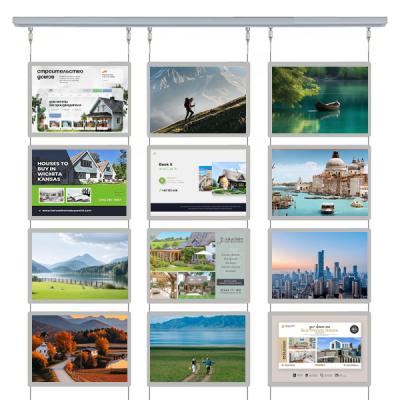 Horizontale hängende Kristalllichtbox 210 x 297 mm schlanke LED-Schildbrett-Display-Paneel