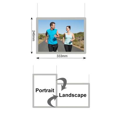 China Snap Frame Crystal Light Box A4 Size Crystal Window Display Hanging Lightbox for sale