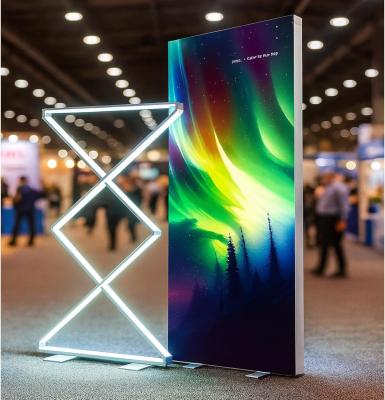 China Customizable Logo LED Display Banner Stand Advertising Light Boxes for sale