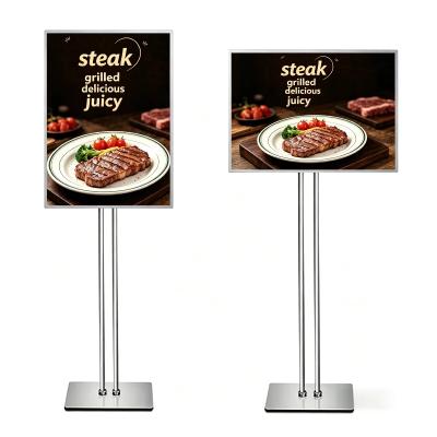 China Floor Standing LED Light Box with Adjustable Poster Stand Multi-Angle Adjustment and Dual Power Supply for sale