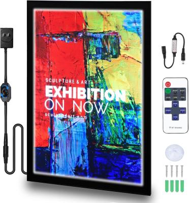 China Remote Control Dimmer Magnetic Snap Design LED Poster Frame with 6500K Lumen LEDs for Professional Illumination for sale