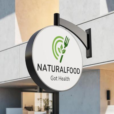 China Custom Double-Sided LED Lightbox Sign with Aluminum Alloy Frame and Motor-Controlled Rotation for sale