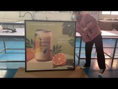 Restaurant Menu Board Advertising Light Boxes Movie Poster Frame Ultra Thin Led Light Box