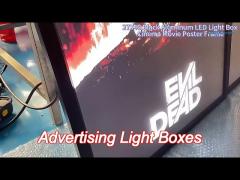 ultra slim advertising light boxes restaurant shop tempered glass led light box