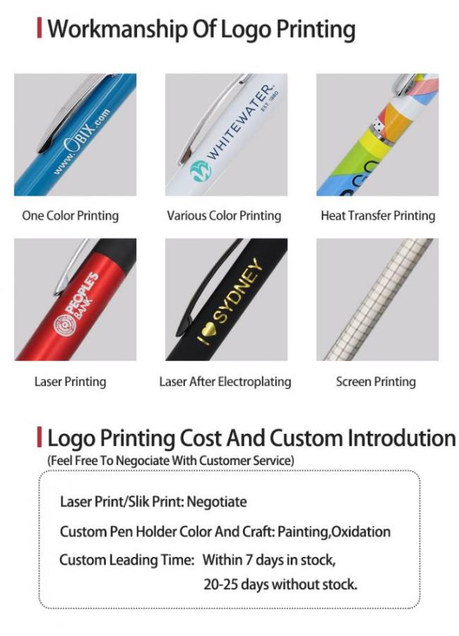 Classic Metal Ballpoint Pen Aluminum Promotion Logo Press Ball Pen 3