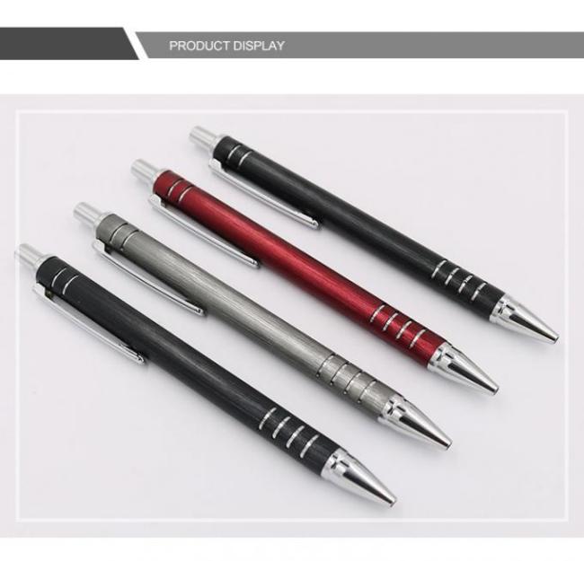 Classic Metal Ballpoint Pen Aluminum Promotion Logo Press Ball Pen 7