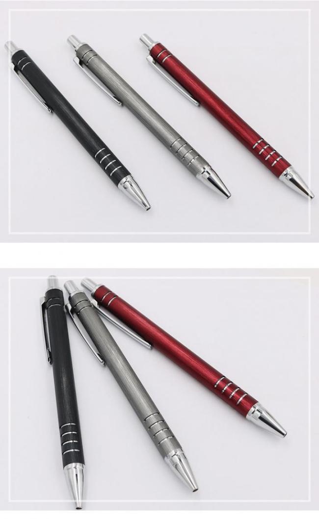 Classic Metal Ballpoint Pen Aluminum Promotion Logo Press Ball Pen 9