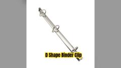 D Shape Binder Clip  Inch Silver For Folders