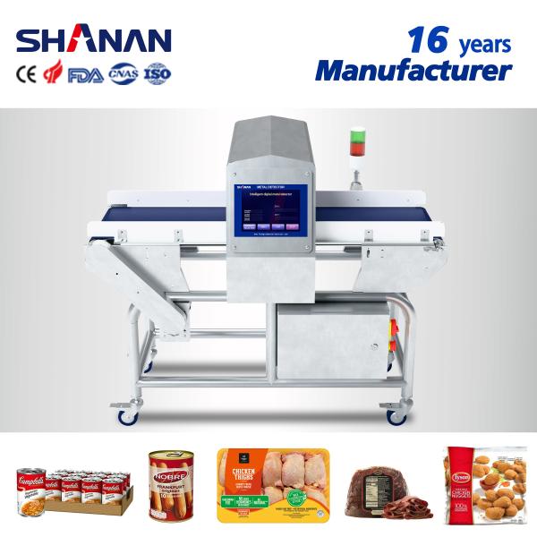 Quality Highly Accurate Digital Processing  Conveyor Belt Metal Detector For Food Nuts Cans Manufacturing for sale